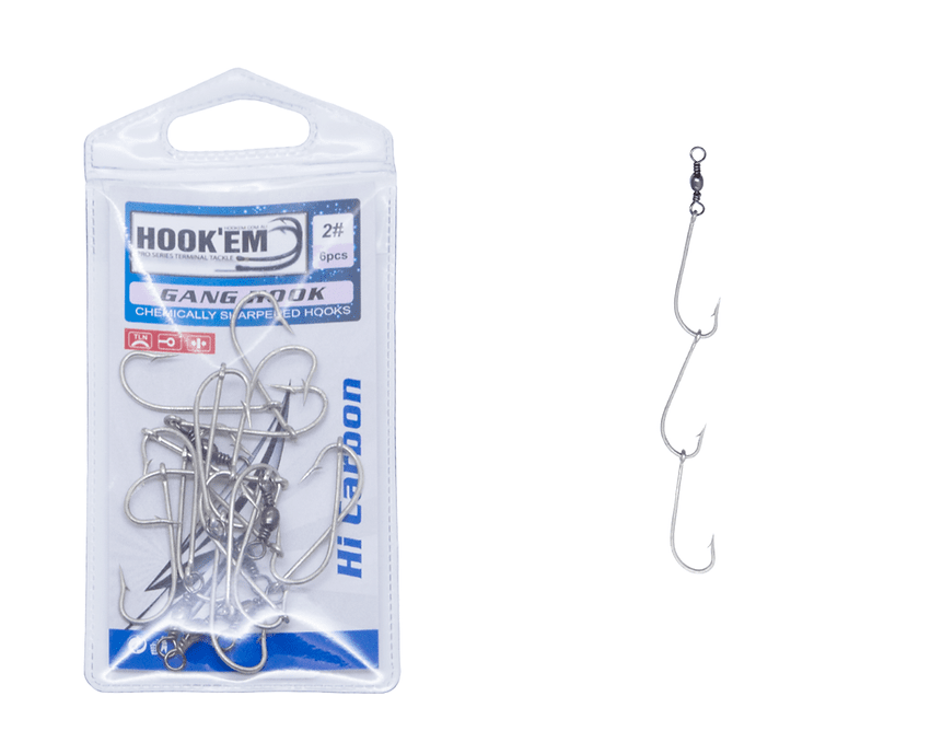 Hook'Em Fishing Gang Hooks — Bait Master Fishing and Tackle